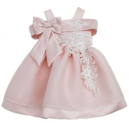 Isabel Pagan Silla – Βαπτιστικό Φόρεμα με Ροζ και Μοτίφ